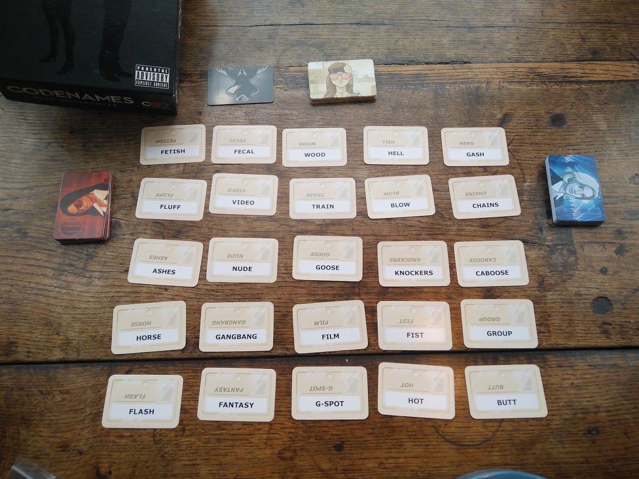 Smut (6) – Codenames: Deep Undercover Review – Bits & Pieces