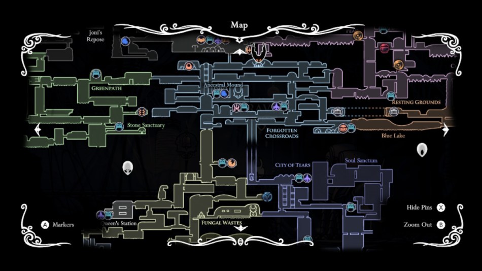 The beauty of map reading in Hollow Knight – Bits & Pieces