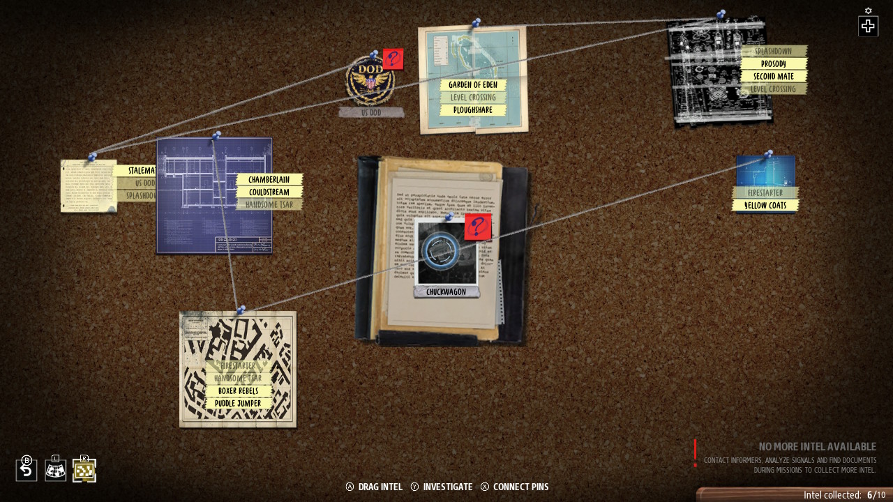 Best Bits – Phantom Doctrine’s investigation board – Bits & Pieces